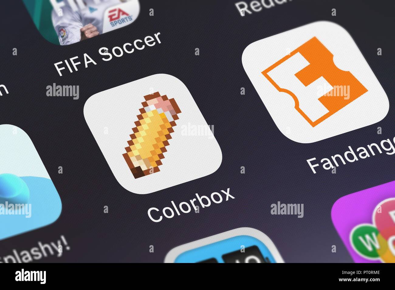 London, United Kingdom - October 05, 2018: Close-up shot of the ...