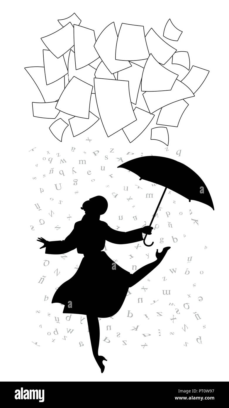 Rain shower under Stock Vector Images - Alamy