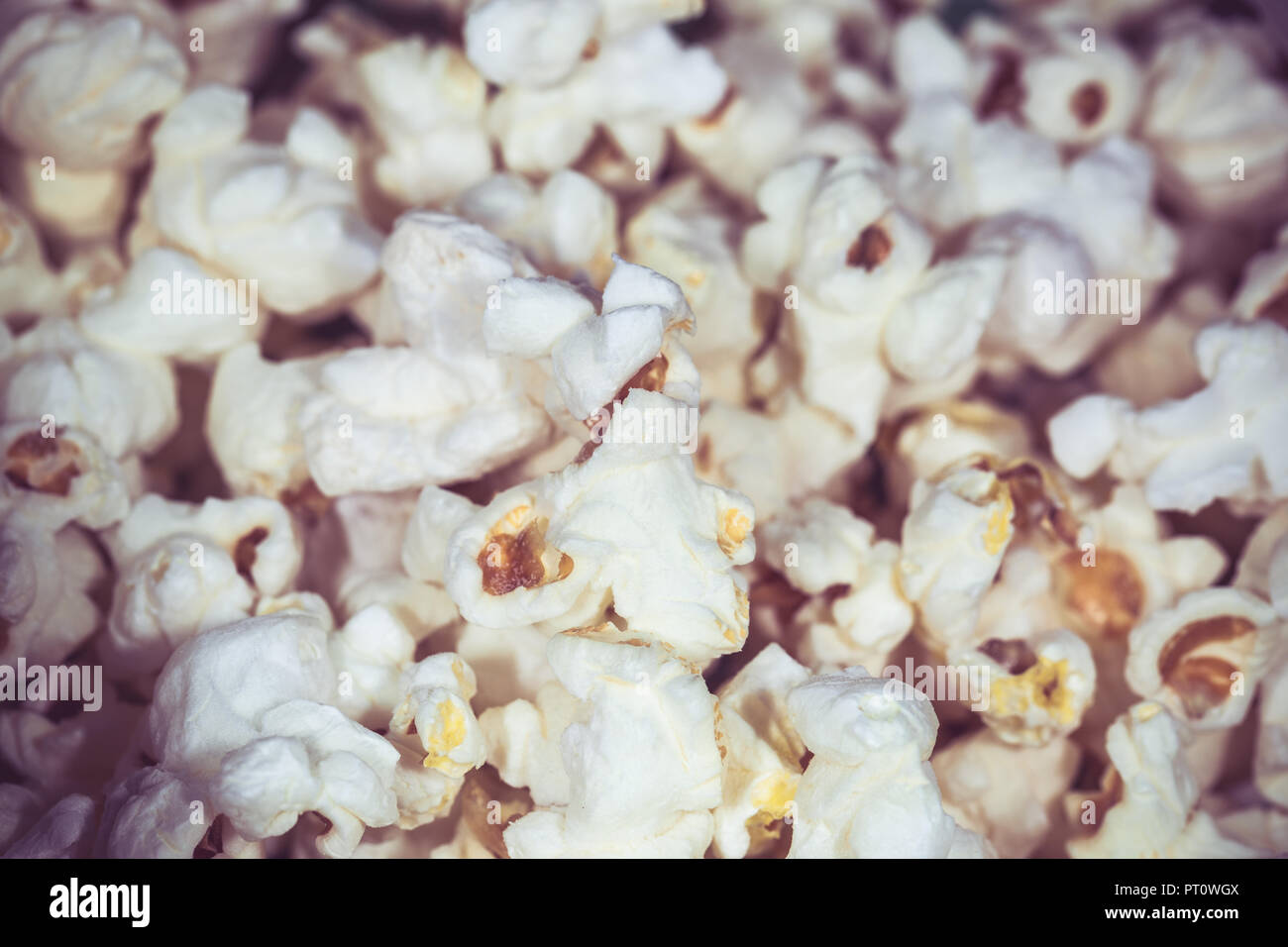 delicious popcorn background image close-up, macro photo Stock Photo ...