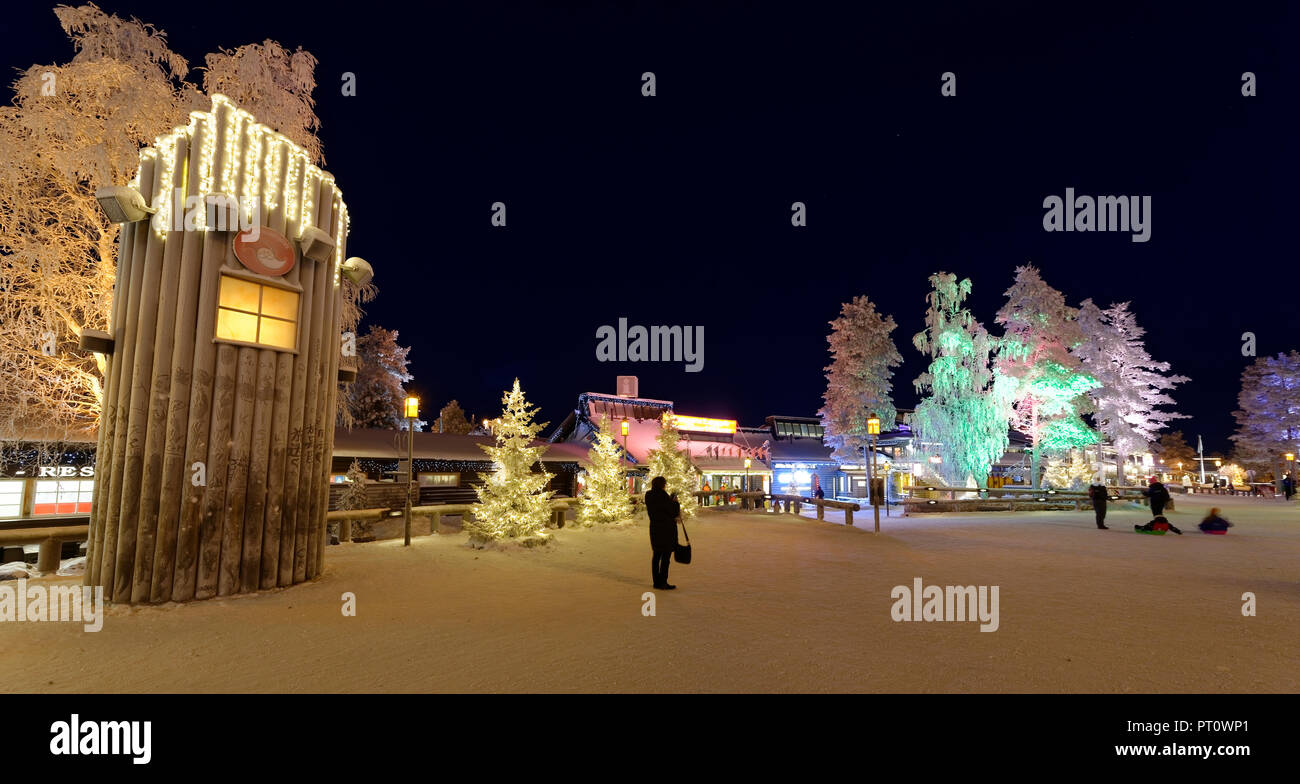 ROVANIEMI, FINLAND - December 16, 2016: Santa Claus holiday village and ...