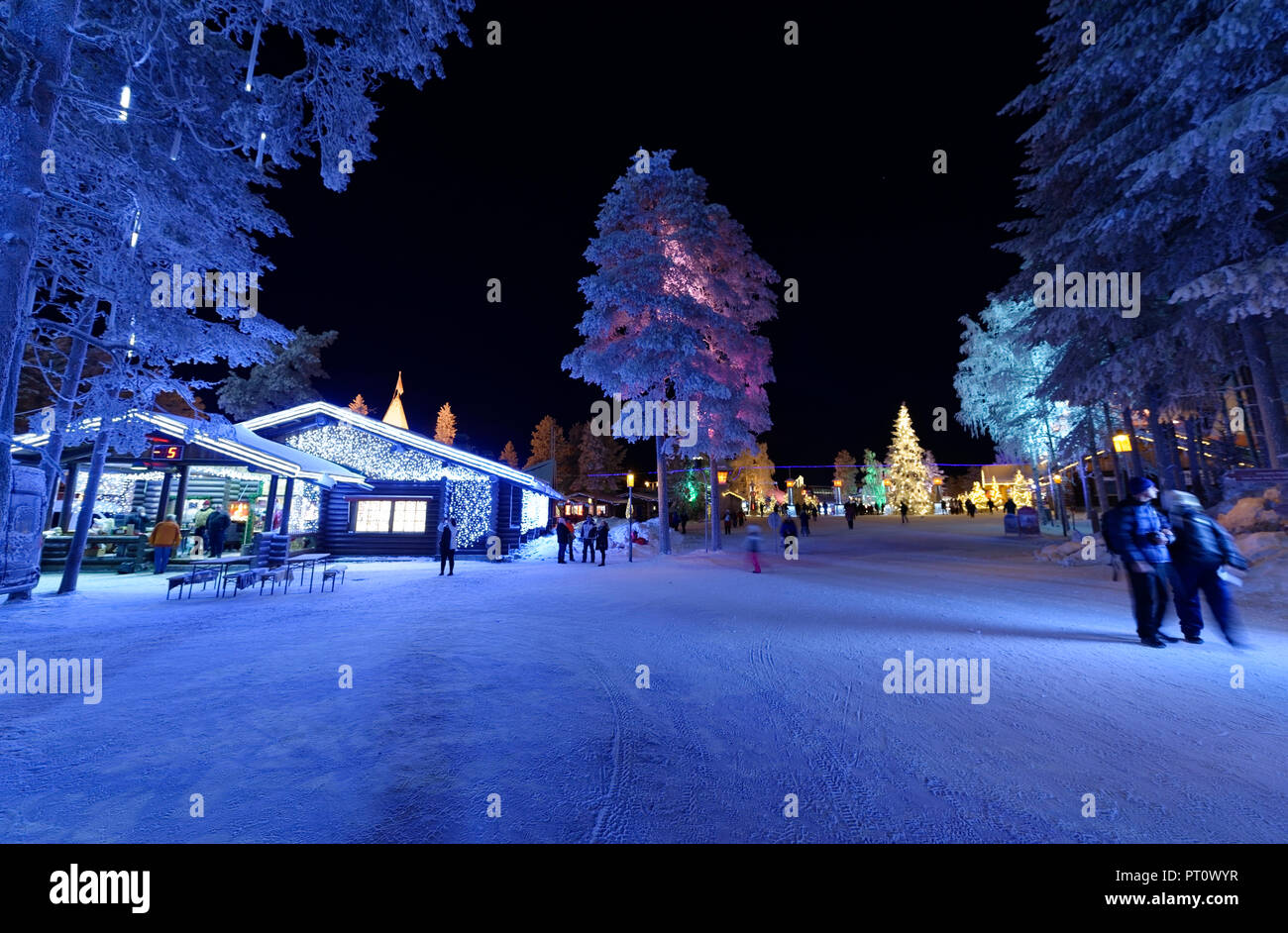 ROVANIEMI, FINLAND - December 16, 2016: Santa Claus holiday village and ...