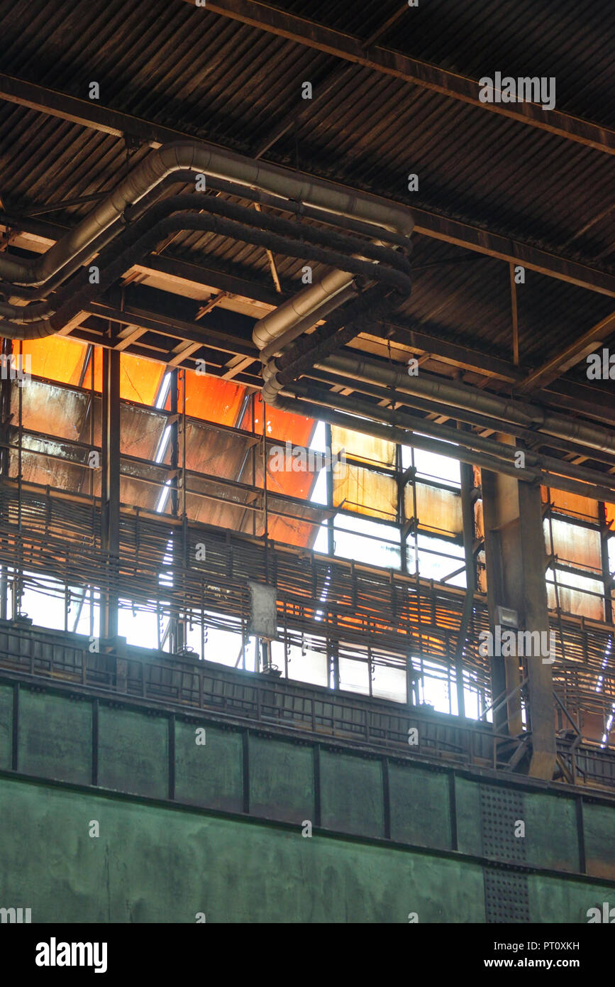 Abstract Windows of old industrial building Stock Photo - Alamy