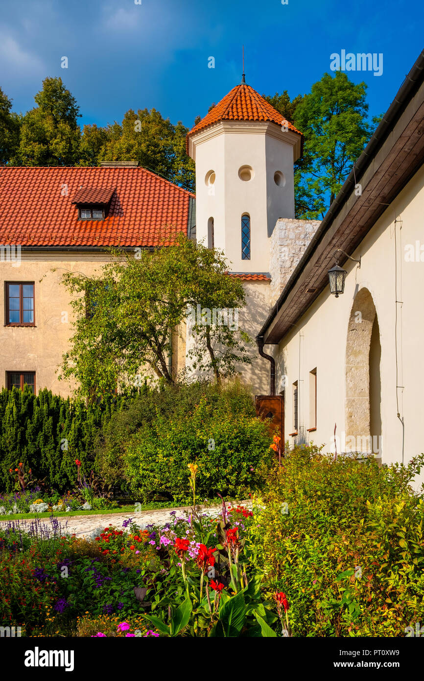 Pieskowa Skala, Lesser Poland / Poland - 2018/09/09: Inner courtyard ...