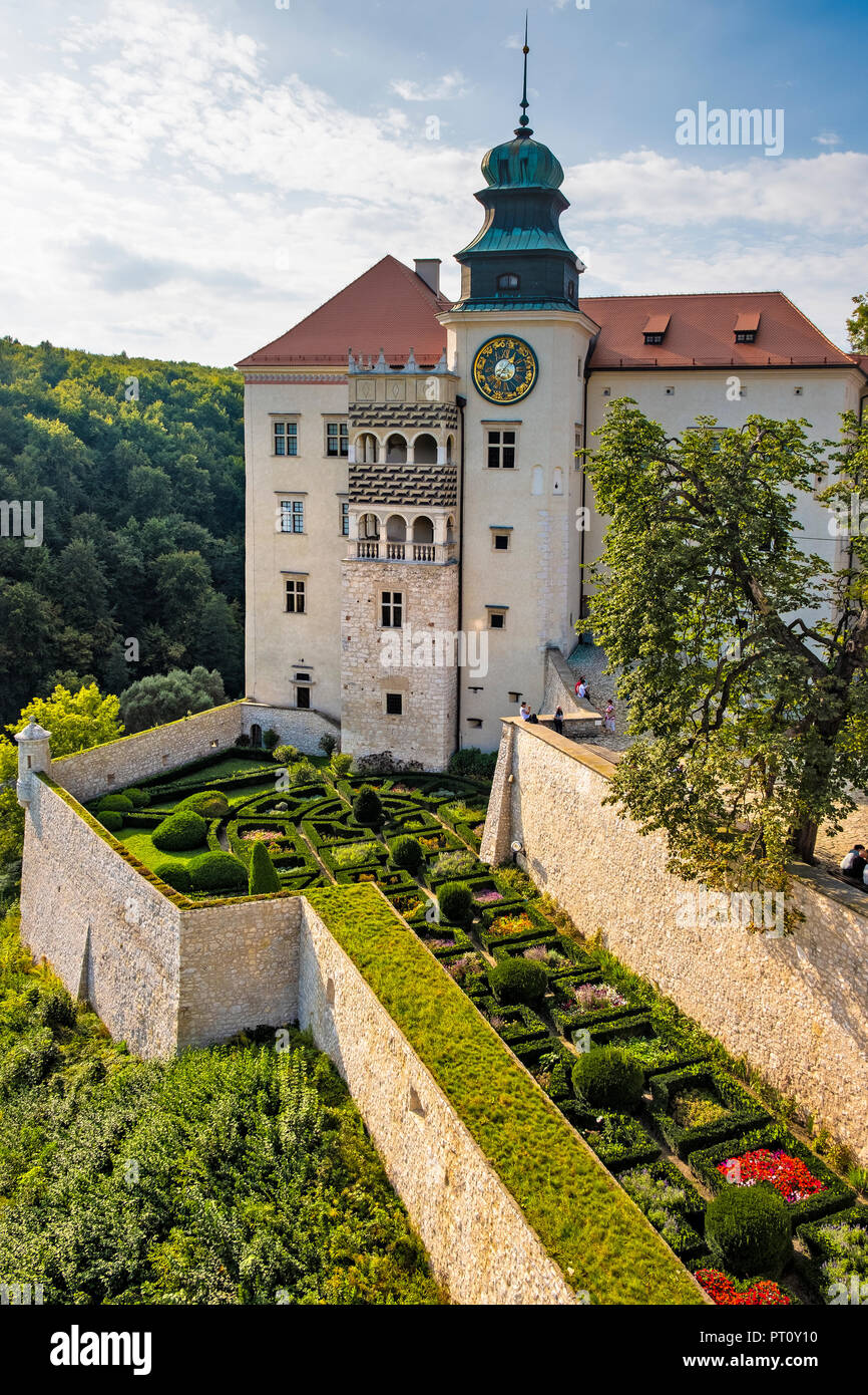 Pieskowa Skala, Lesser Poland / Poland - 2018/09/09: Historic castle ...