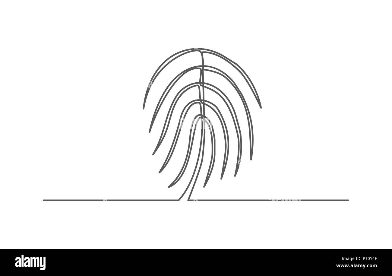 Biometric icon black line Cut Out Stock Images & Pictures - Alamy