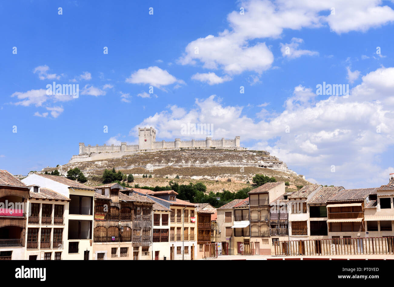 El Coso square of Penafiel, Valladolid province, Castilla-Leon, Spain ...
