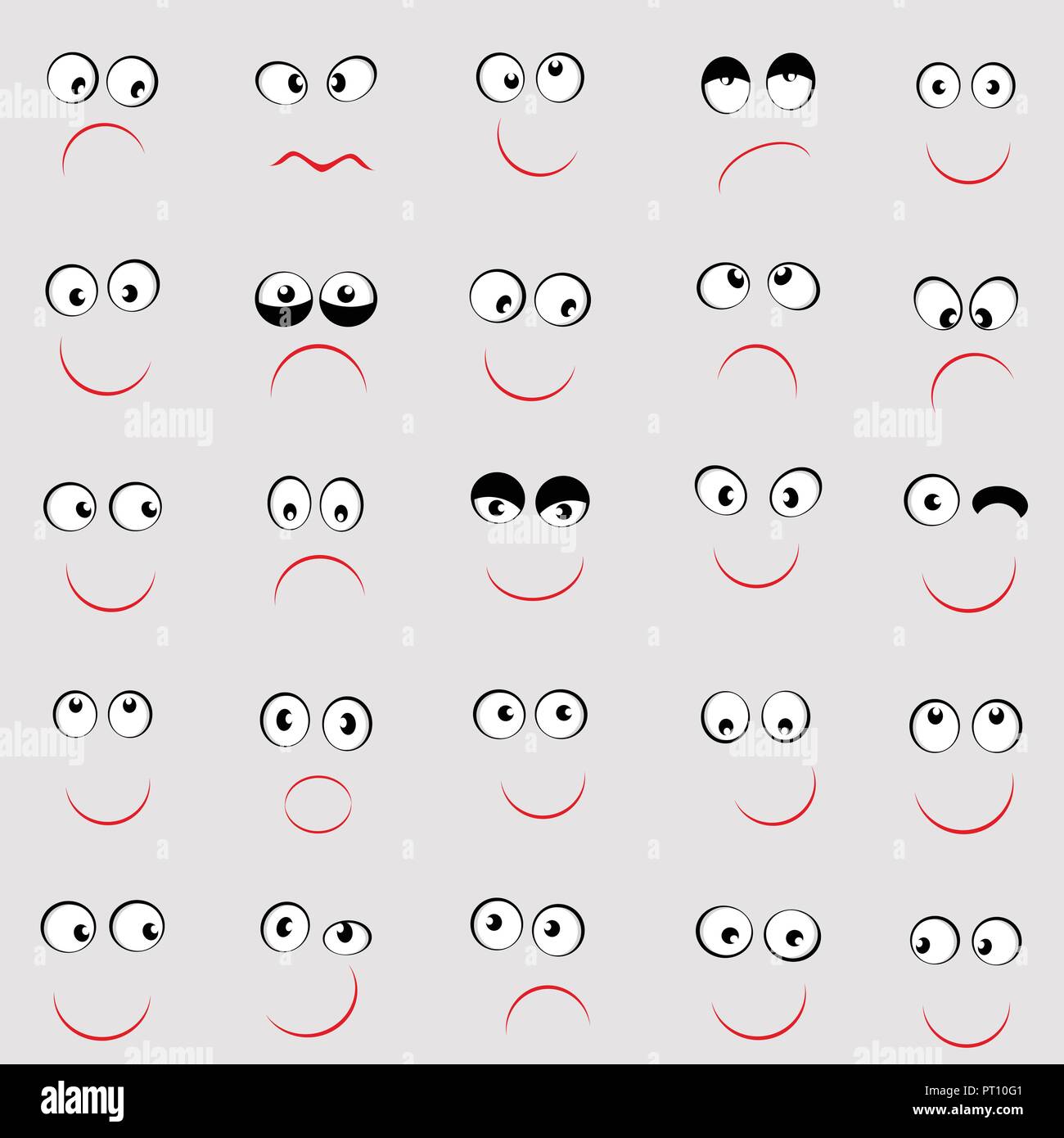 Silly shy emotion face Stock Vector Images - Alamy