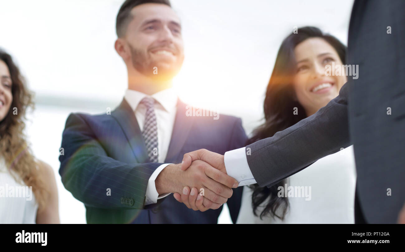 handshake business partners at a meeting in the office Stock Photo - Alamy