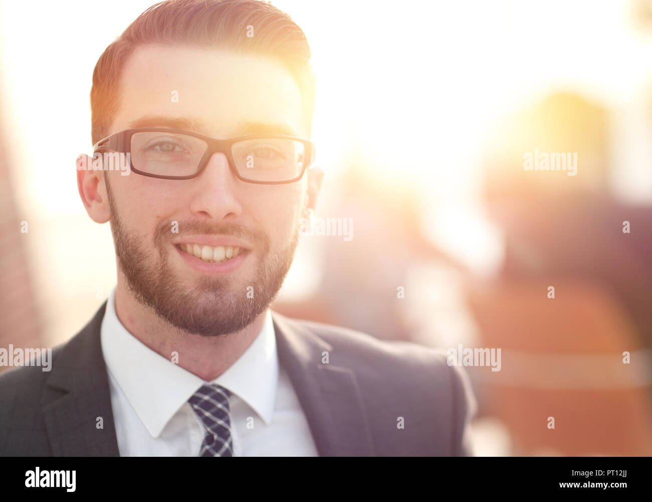 closeup.Executive businessman on background of office.photo with copy ...