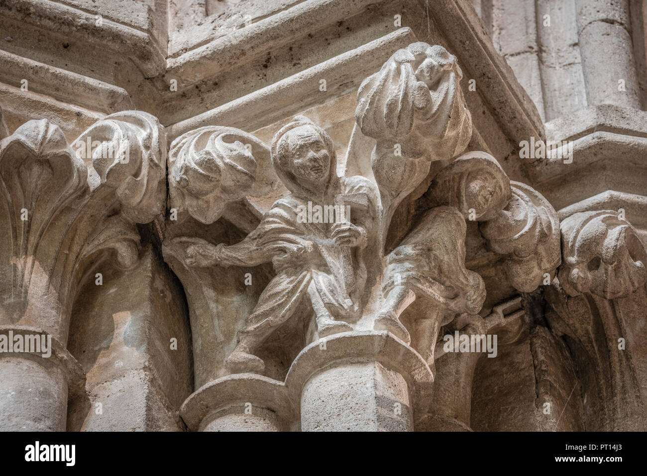 A section from a frieze on one of the ancient columns at the cathedral ...