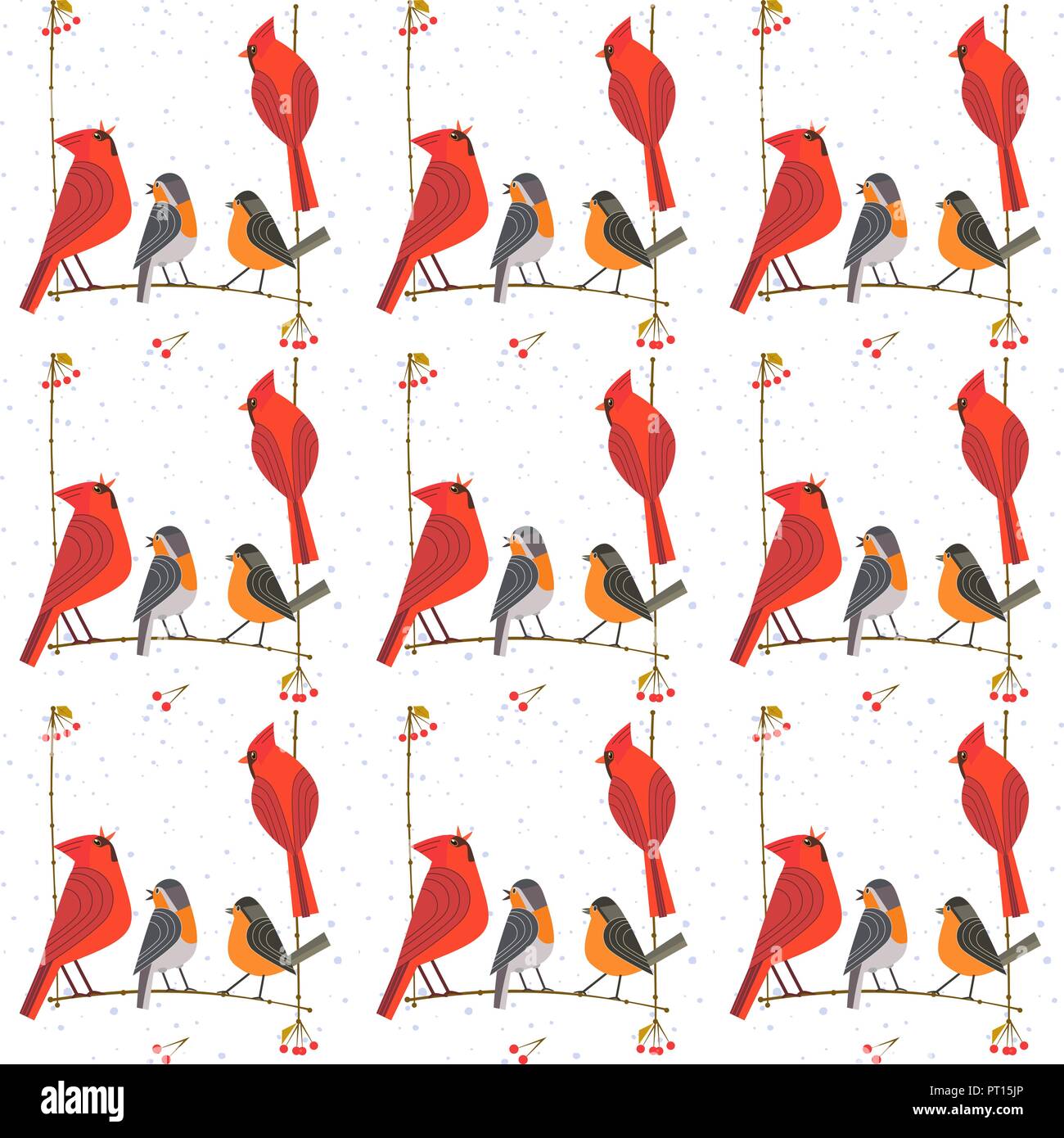 Robin pattern Stock Vector Images - Alamy