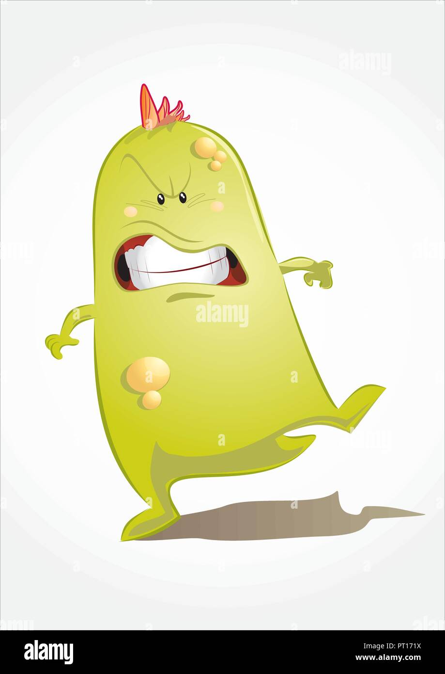 Angry green monster Stock Vector Image & Art - Alamy