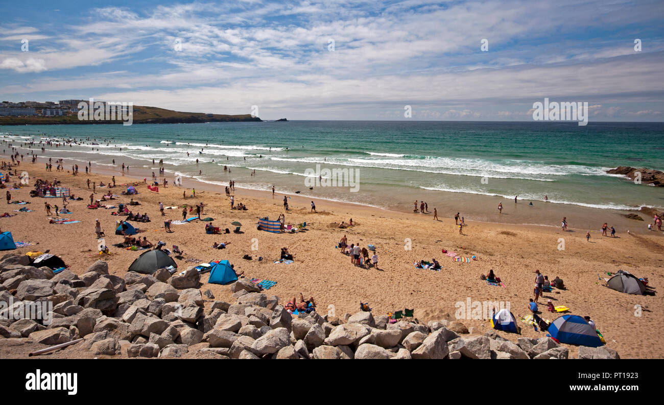 Fistral Beach in Newquay, Cornwall, Uk Stock Photo - Alamy