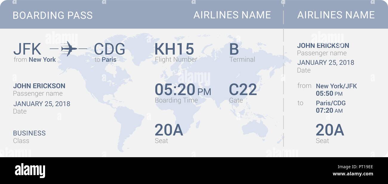 Blue boarding pass Stock Vector Image & Art - Alamy