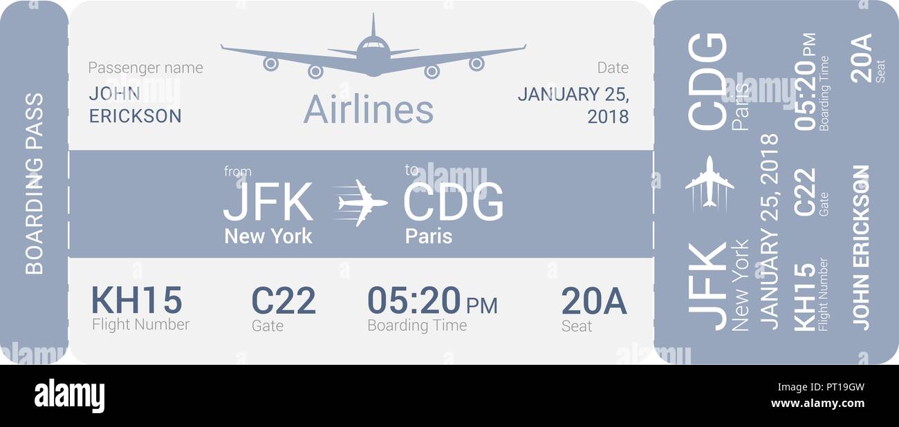 Blue boarding pass Stock Vector Image & Art - Alamy