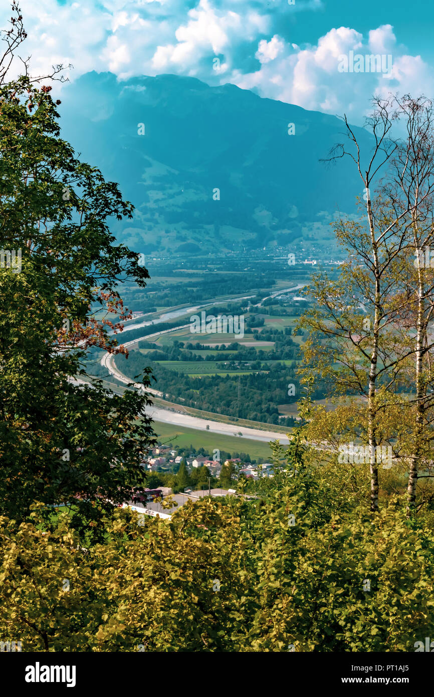 Switzerland principality liechtenstein border hi-res stock photography ...
