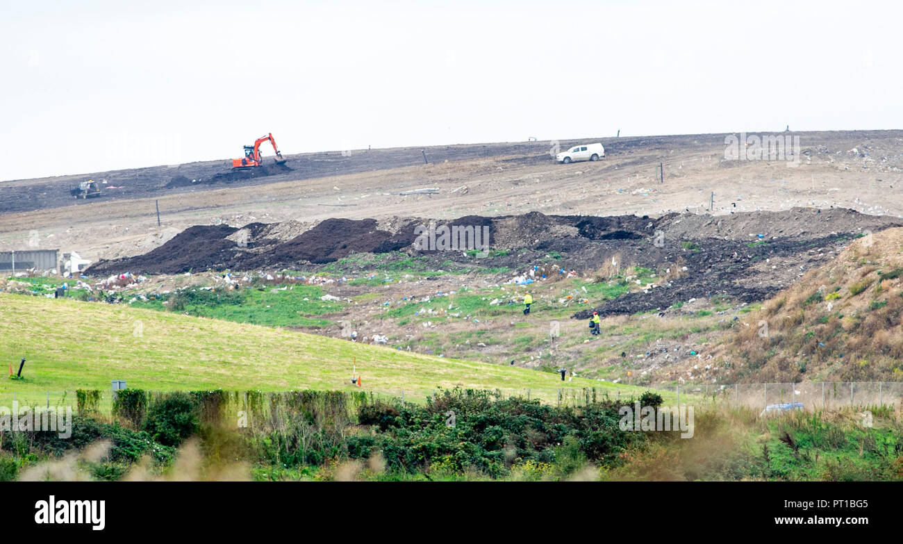 Rainham Marshes Essex UK - The Veolia landfill site at Purfleet Stock ...