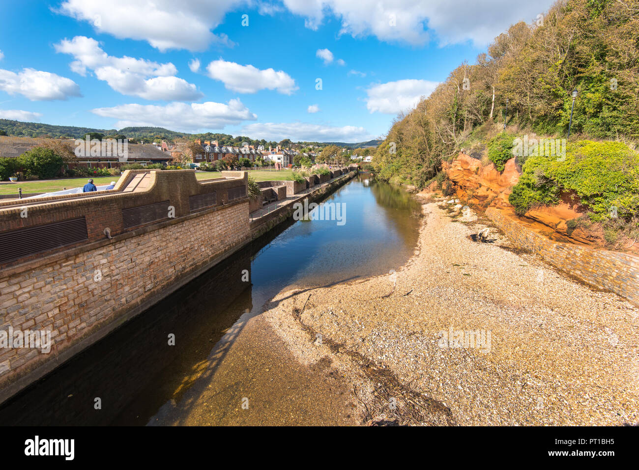 The River Sid, near the point where it enters the sea, Sidmouth, Devon Stock Photo - Alamy