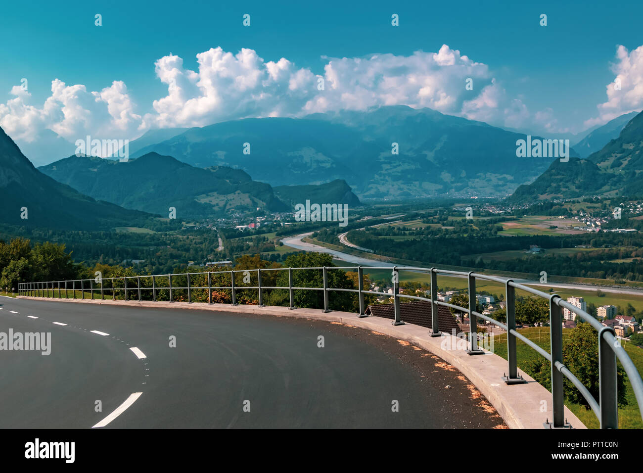Switzerland principality liechtenstein border hi-res stock photography ...