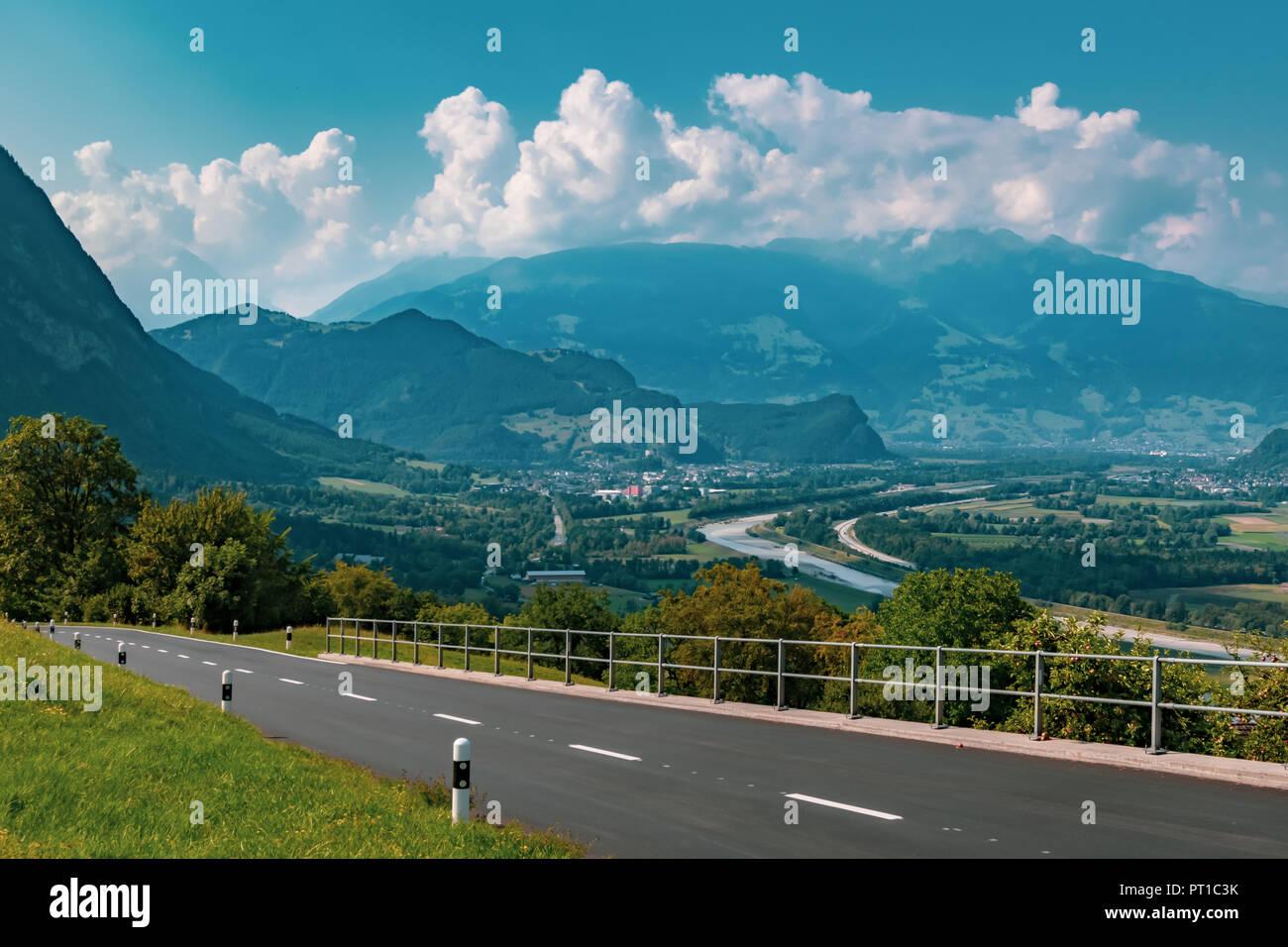 Switzerland principality liechtenstein border hi-res stock photography ...