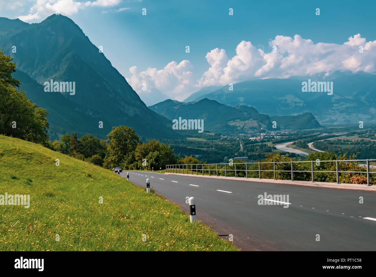 Switzerland principality liechtenstein border hi-res stock photography ...