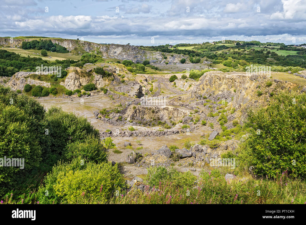 Minera Limeworks disused limestone quarry now a North Wales Wildlife ...