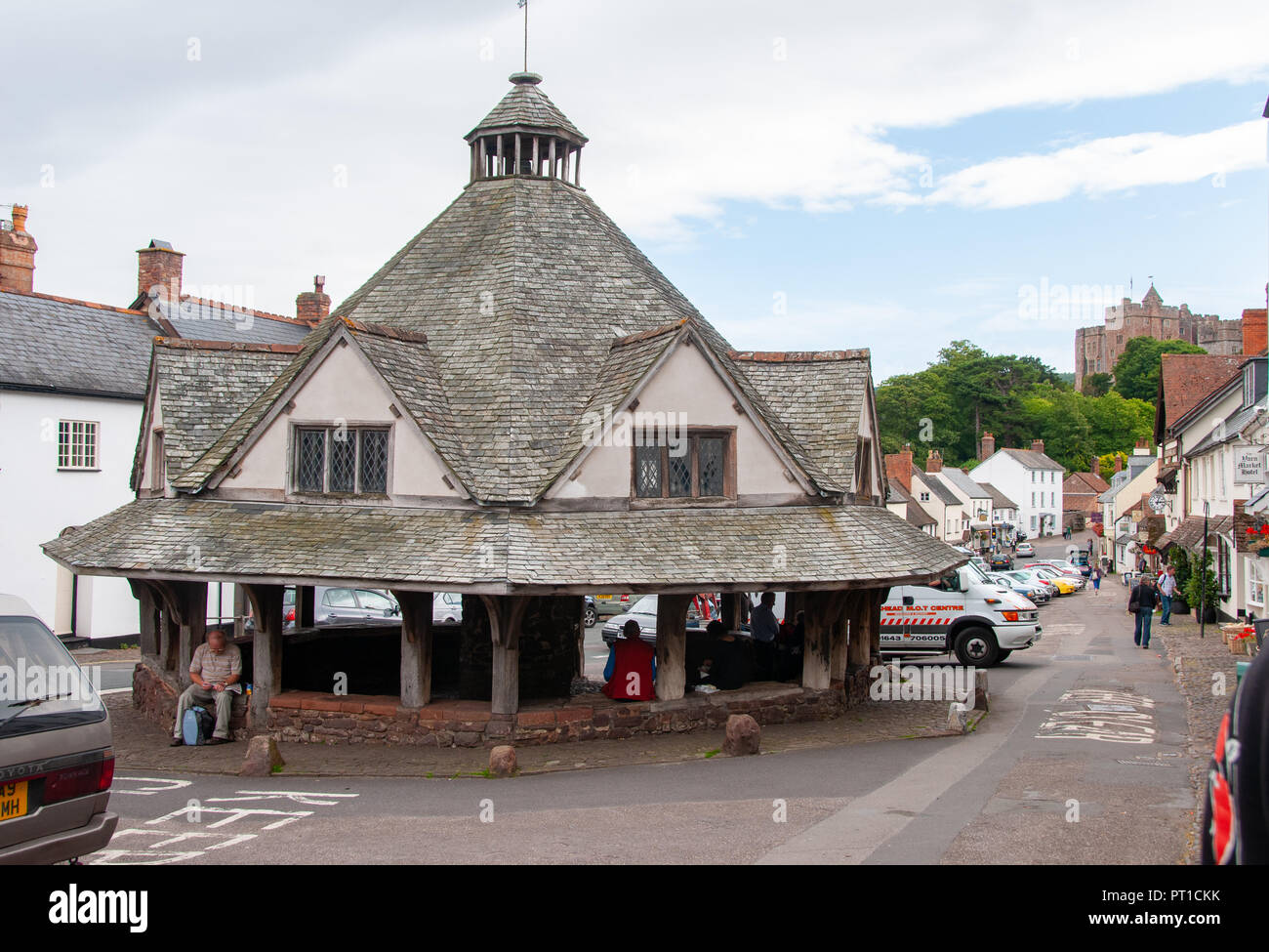The many gabled, circular, two storey, open based, Medieval yarn market ...