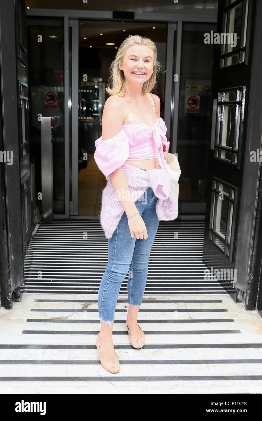 Georgia Toffolo seen at Radio 2 for radio interviews Featuring: Georgia ...
