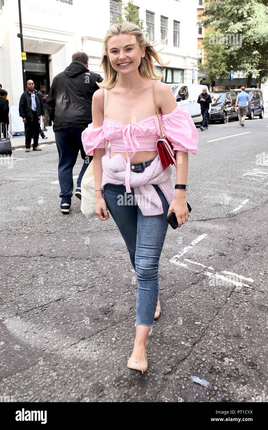Georgia Toffolo seen at Radio 2 for radio interviews Featuring: Georgia ...