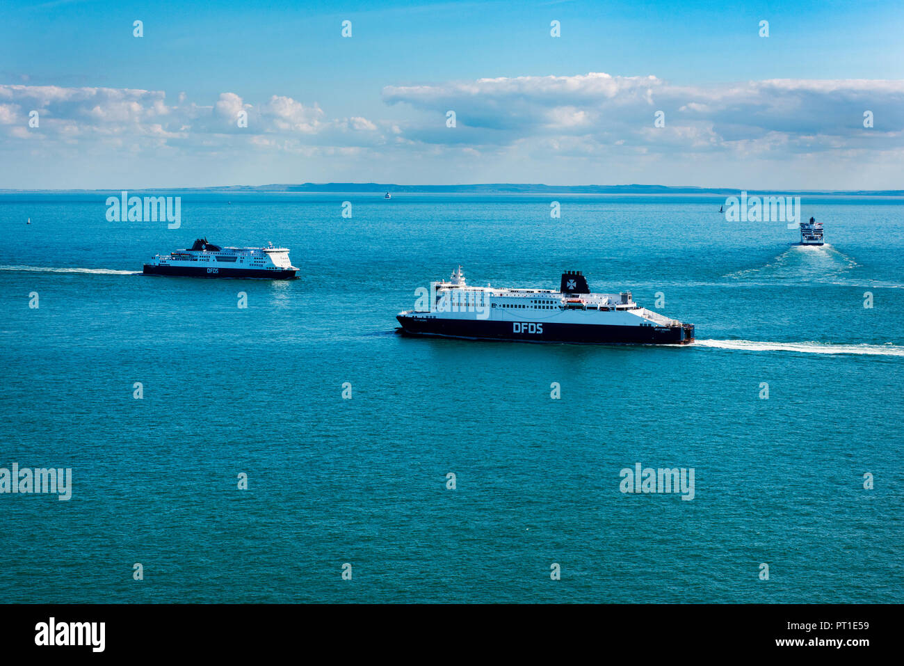 DOVER, UK - 25SEP2018: DFDS Ferry Delft Seaways bound for Dunquerke ...