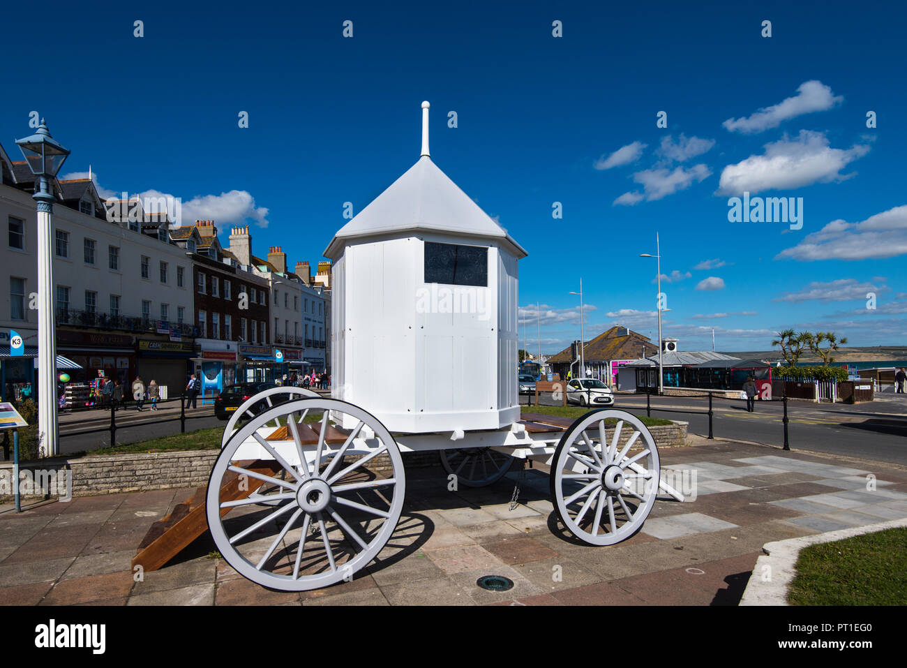 WEYMOUTH, DORSET, UK - 28SEP2018: A replica of King George III's ...
