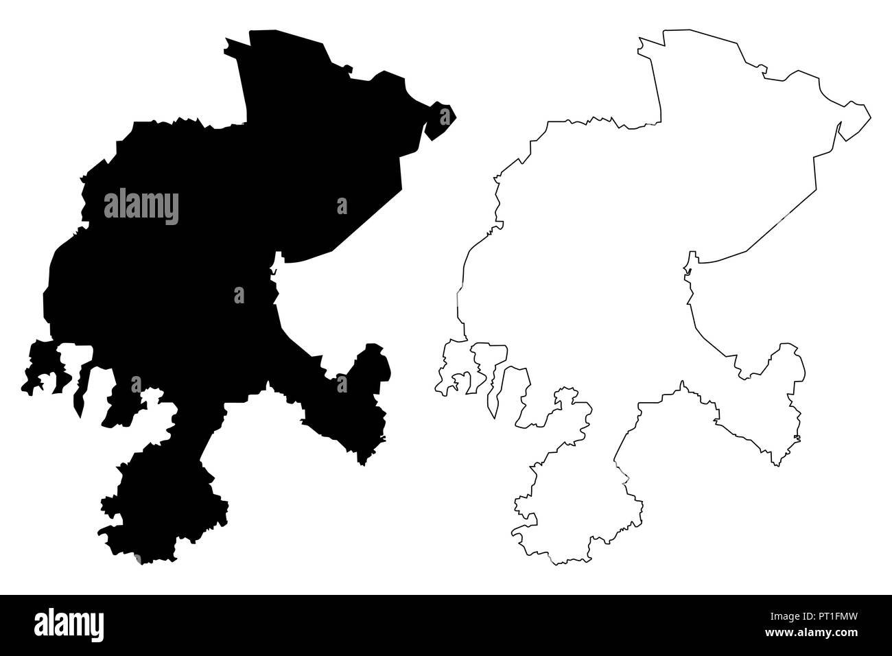 Zacatecas (United Mexican States, Mexico, federal republic) map vector ...