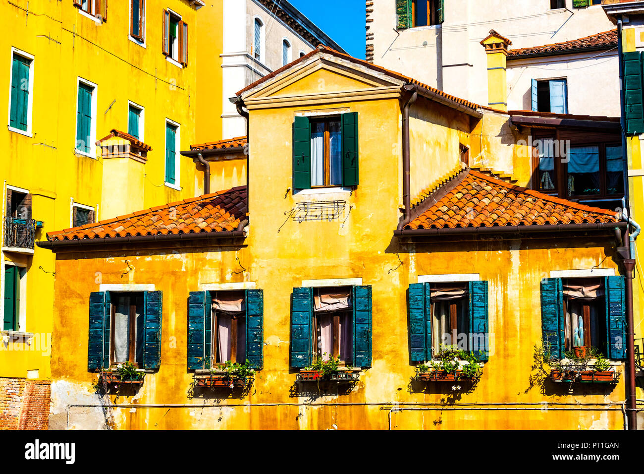 Elements of architecture of houses on the streets of the canals of the ...