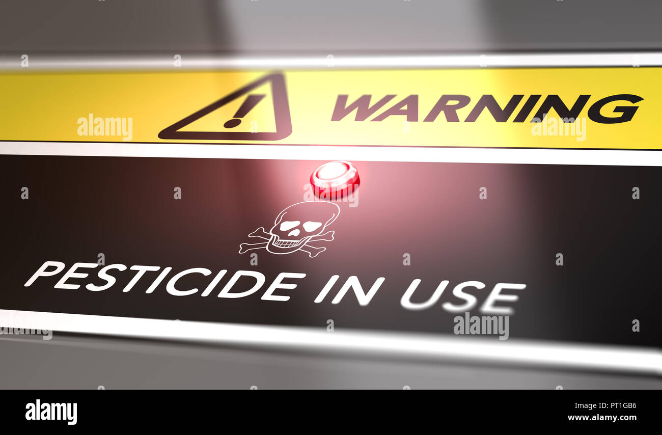 Pesticides Warning Premium Vector | Warning Pesticide Symbol Sign On