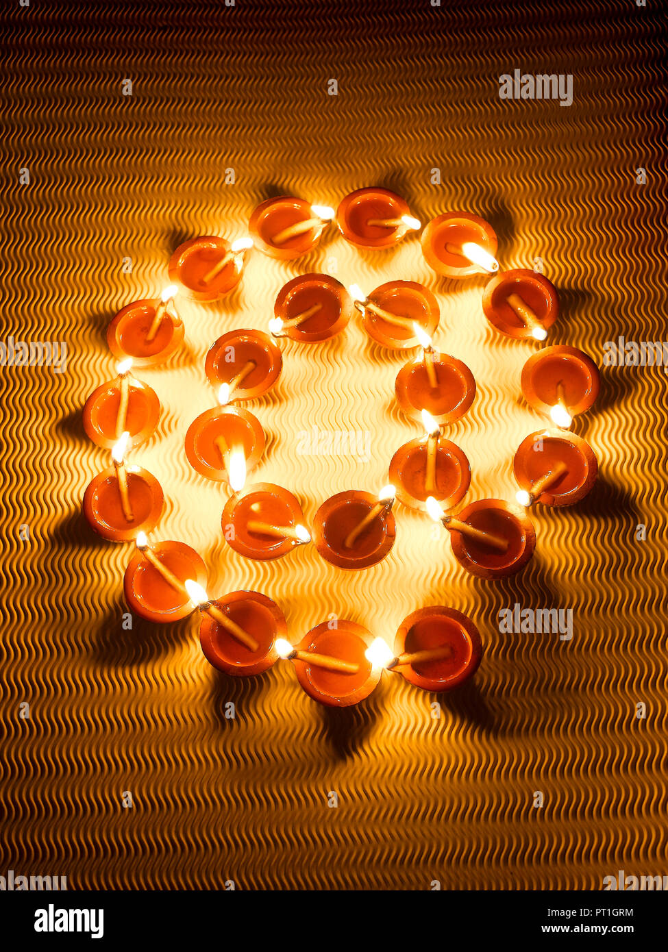 STILL LIFE OF DIWALI LAMPS IN SHAPE OF Stock Photo - Alamy