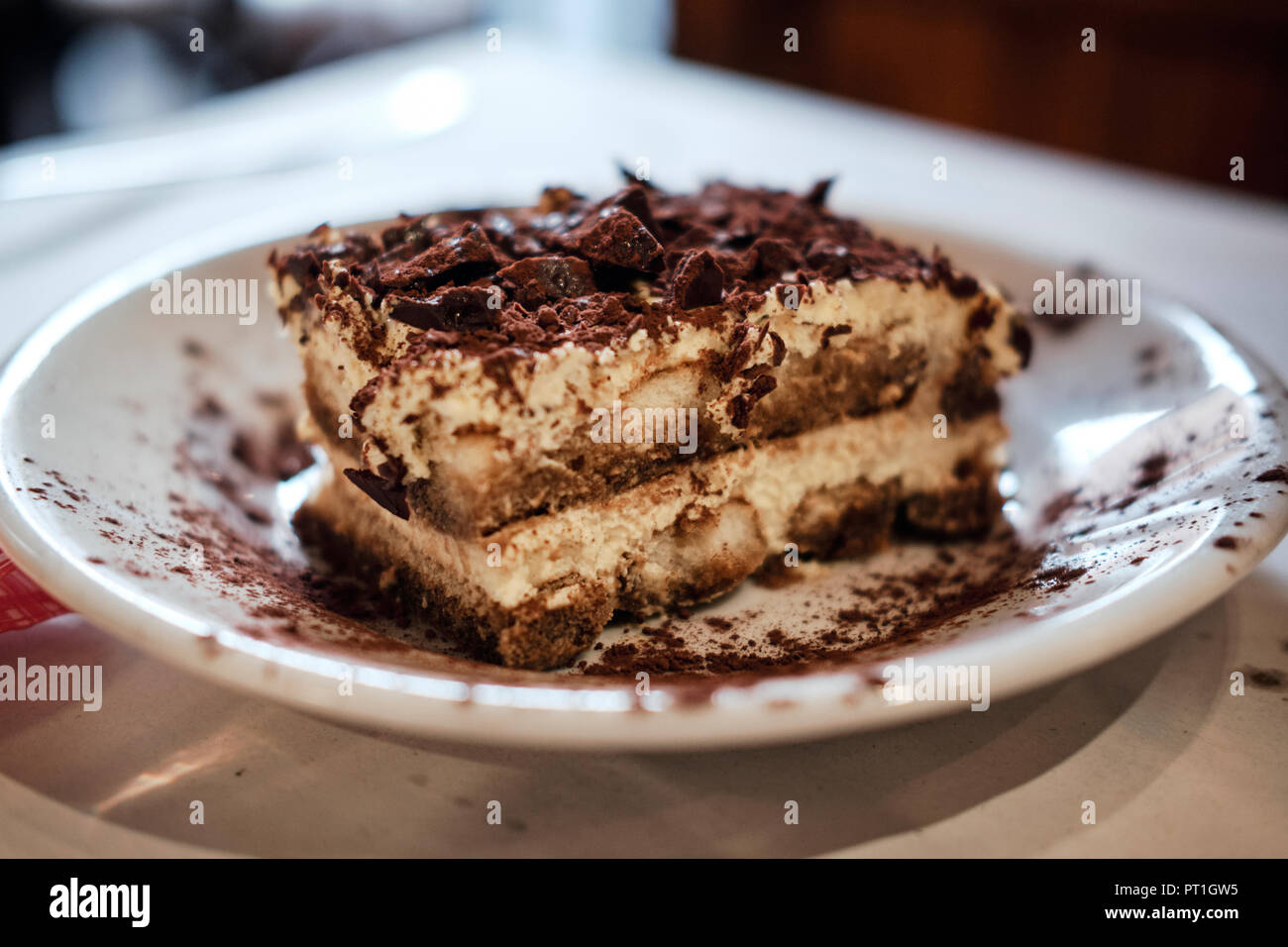 Traditional italian dessert, tiramisu Stock Photo - Alamy