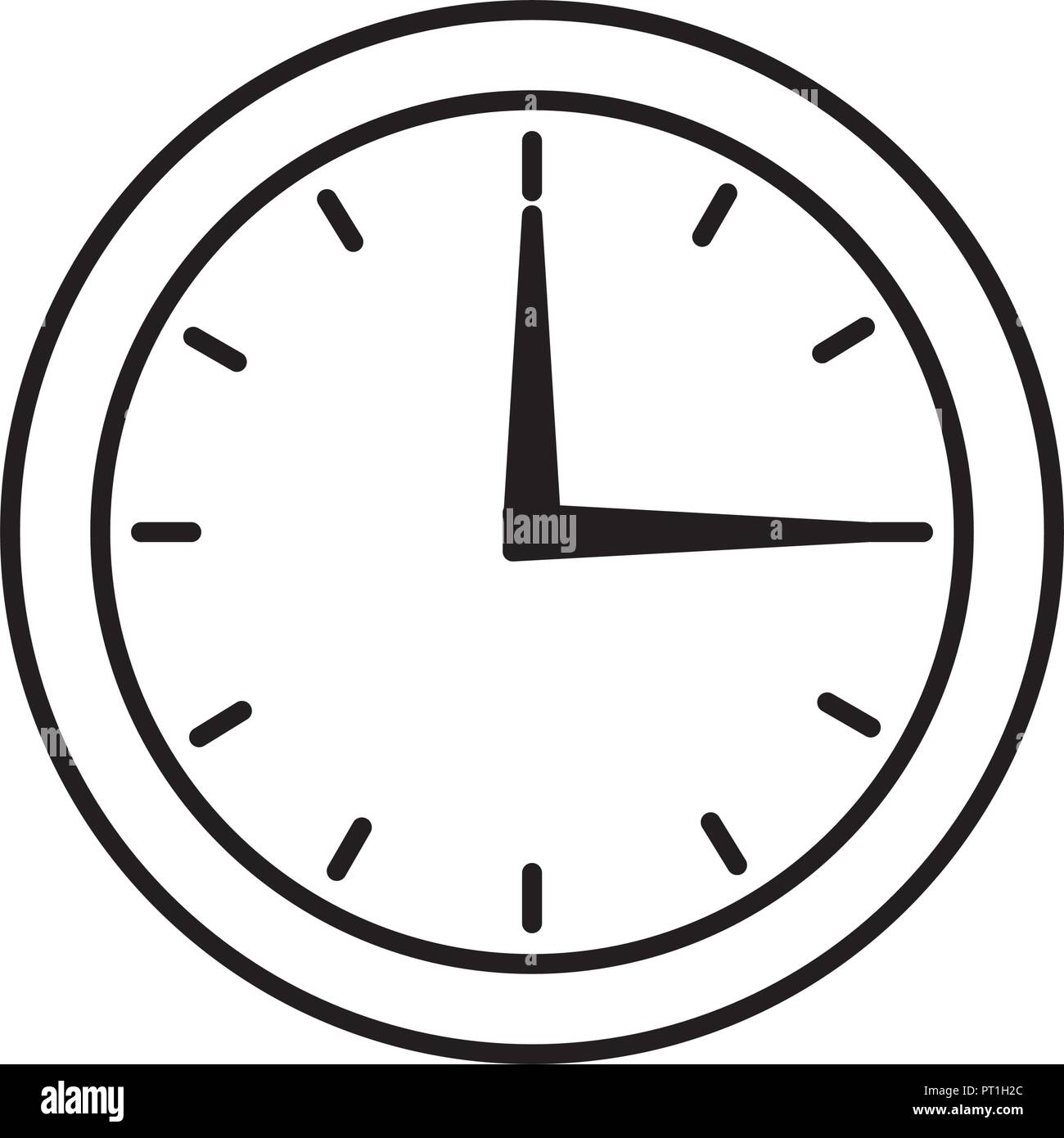 round clock time hour isolated image Stock Vector Image & Art - Alamy