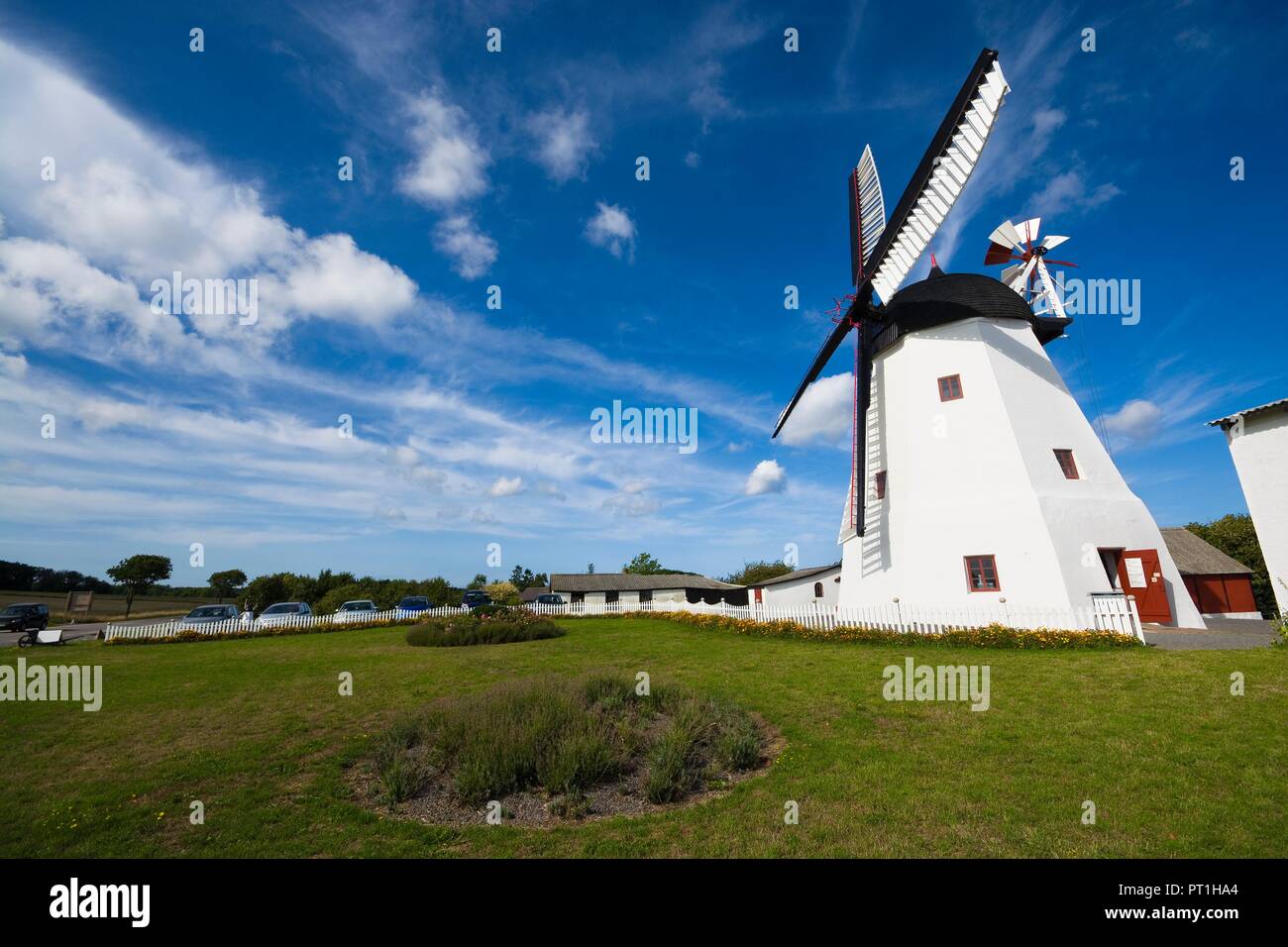 Still working Dutch-type windmill built in 1877 in Aarsdale, Bornholm ...
