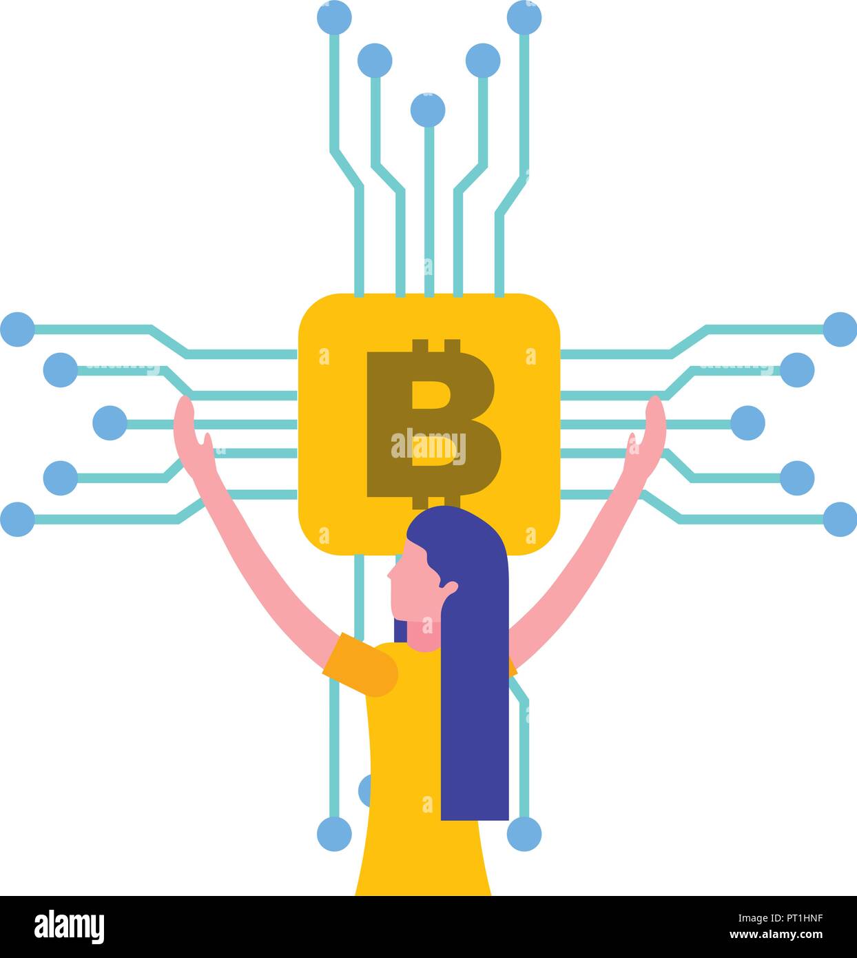 Woman hand holding golden Stock Vector Images - Alamy