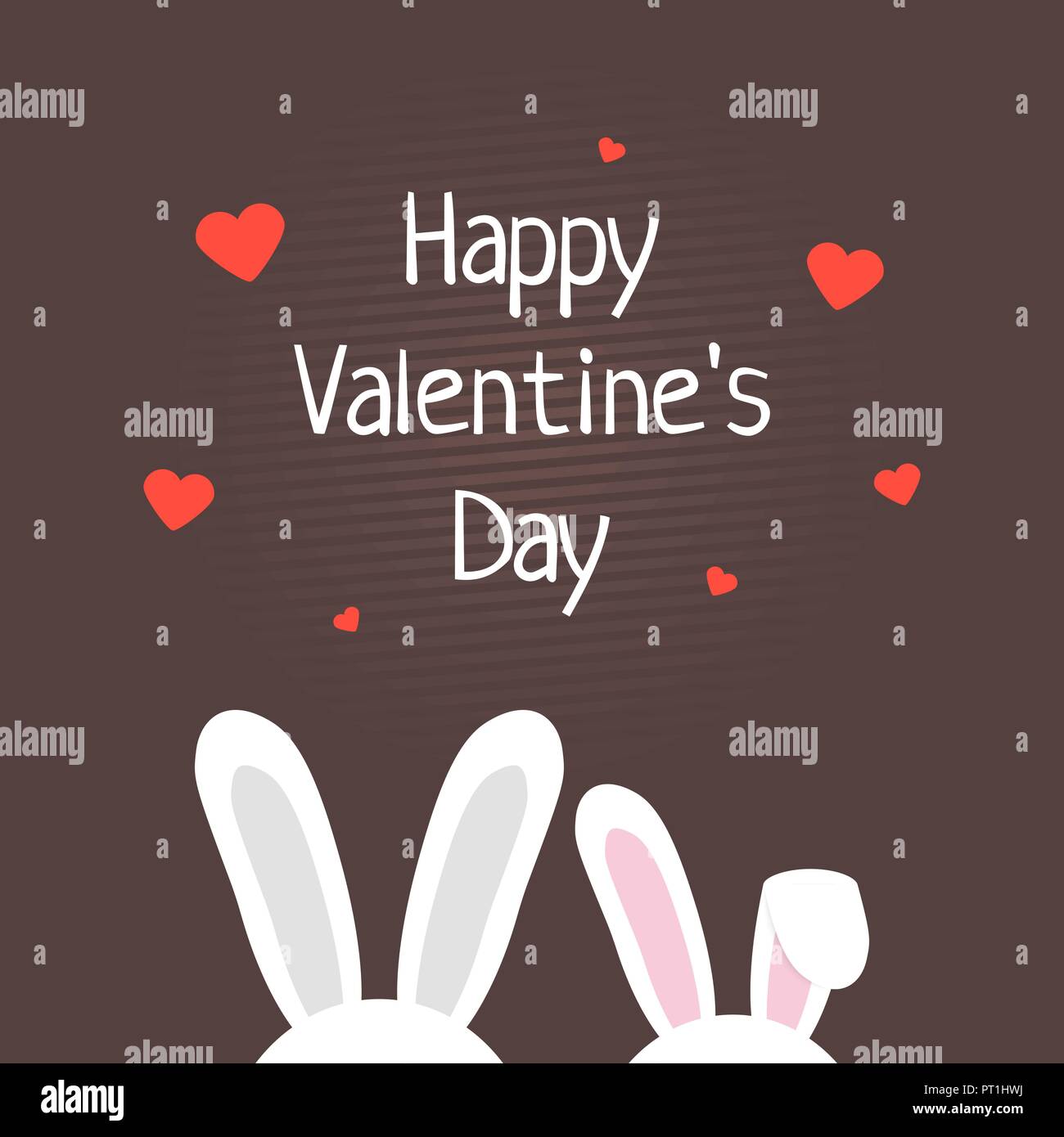 Cute easter couple rabbit heart hi-res stock photography and images - Alamy