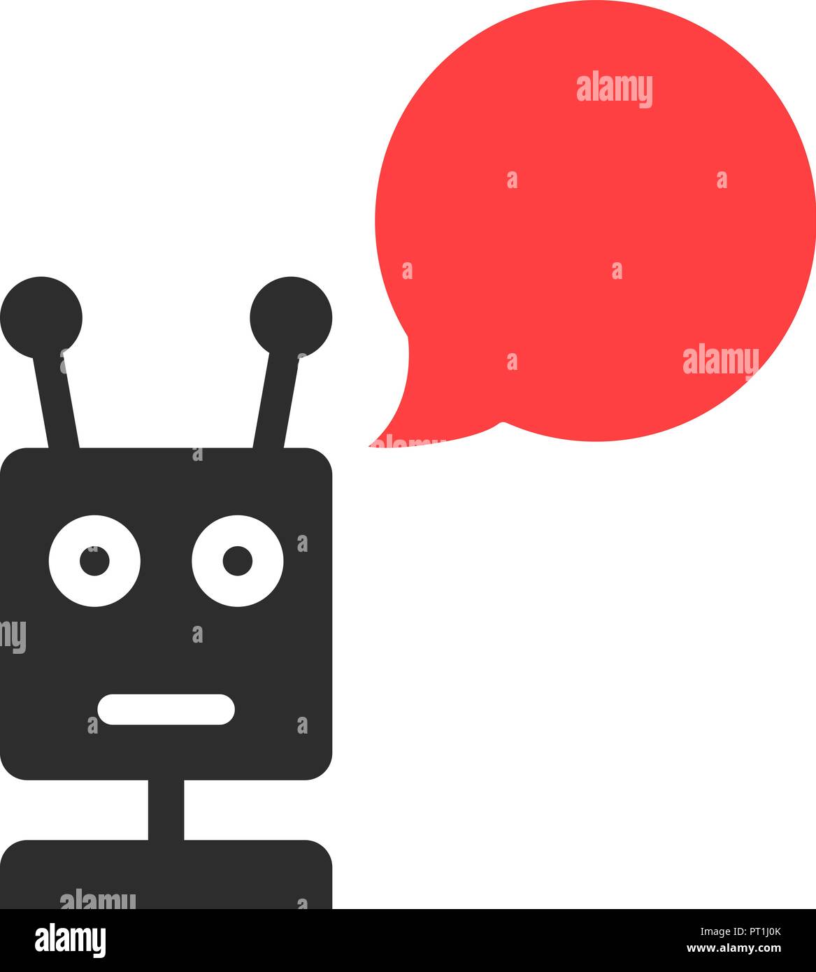 black chatbot with speech bubble Stock Vector Image & Art - Alamy
