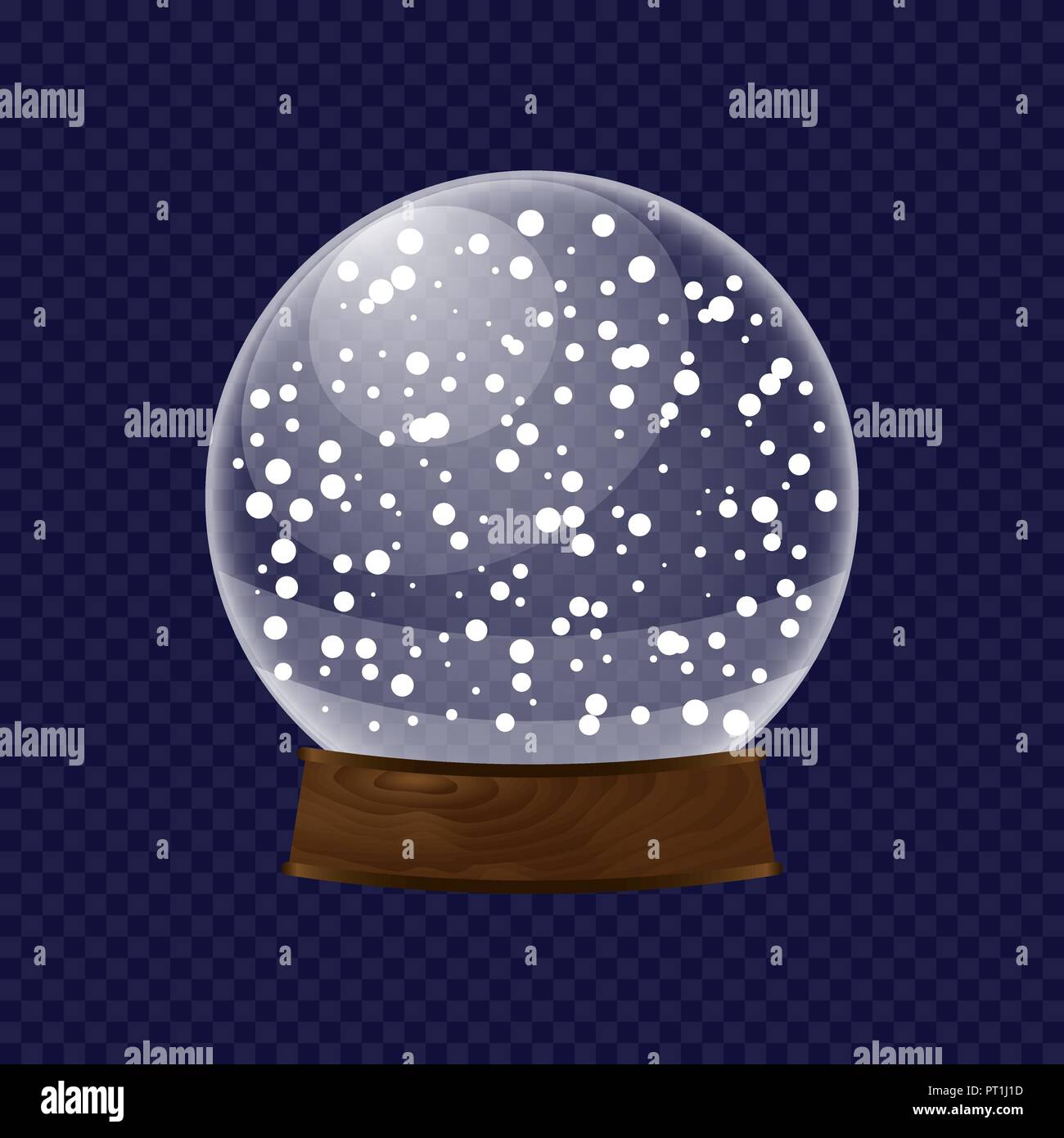 realistic transparent snow globe Stock Vector Image & Art - Alamy