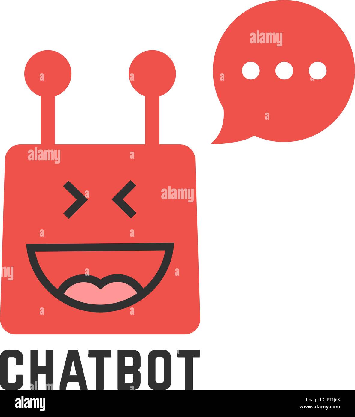 funny red chatbot icon Stock Vector Image & Art - Alamy