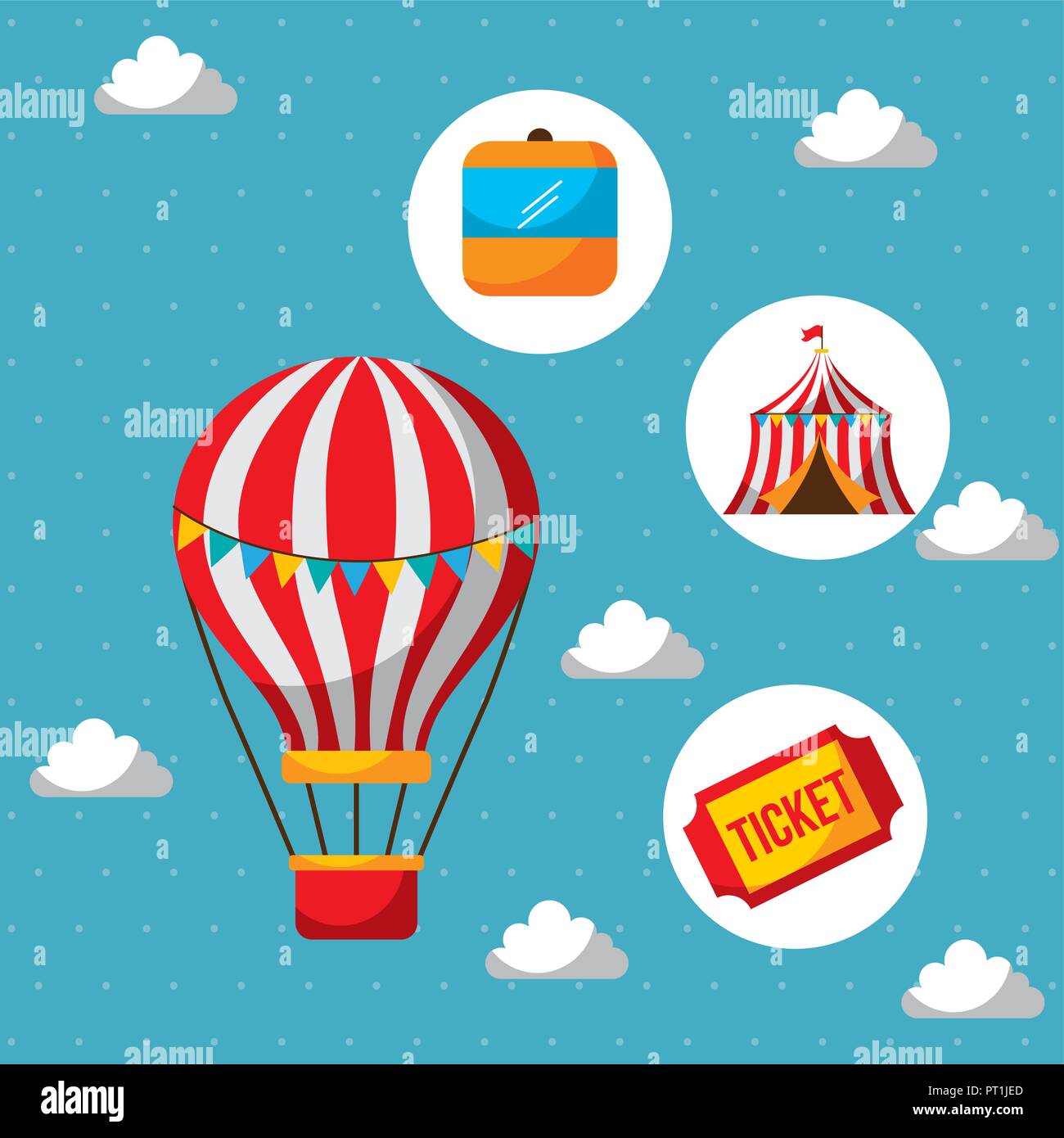 Ticket booth carnival isolated Stock Vector Images - Alamy