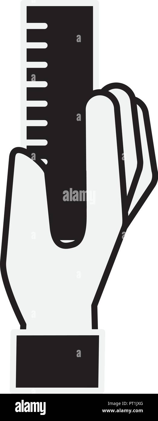 graphic designer hand holding ruler Stock Vector Image & Art - Alamy