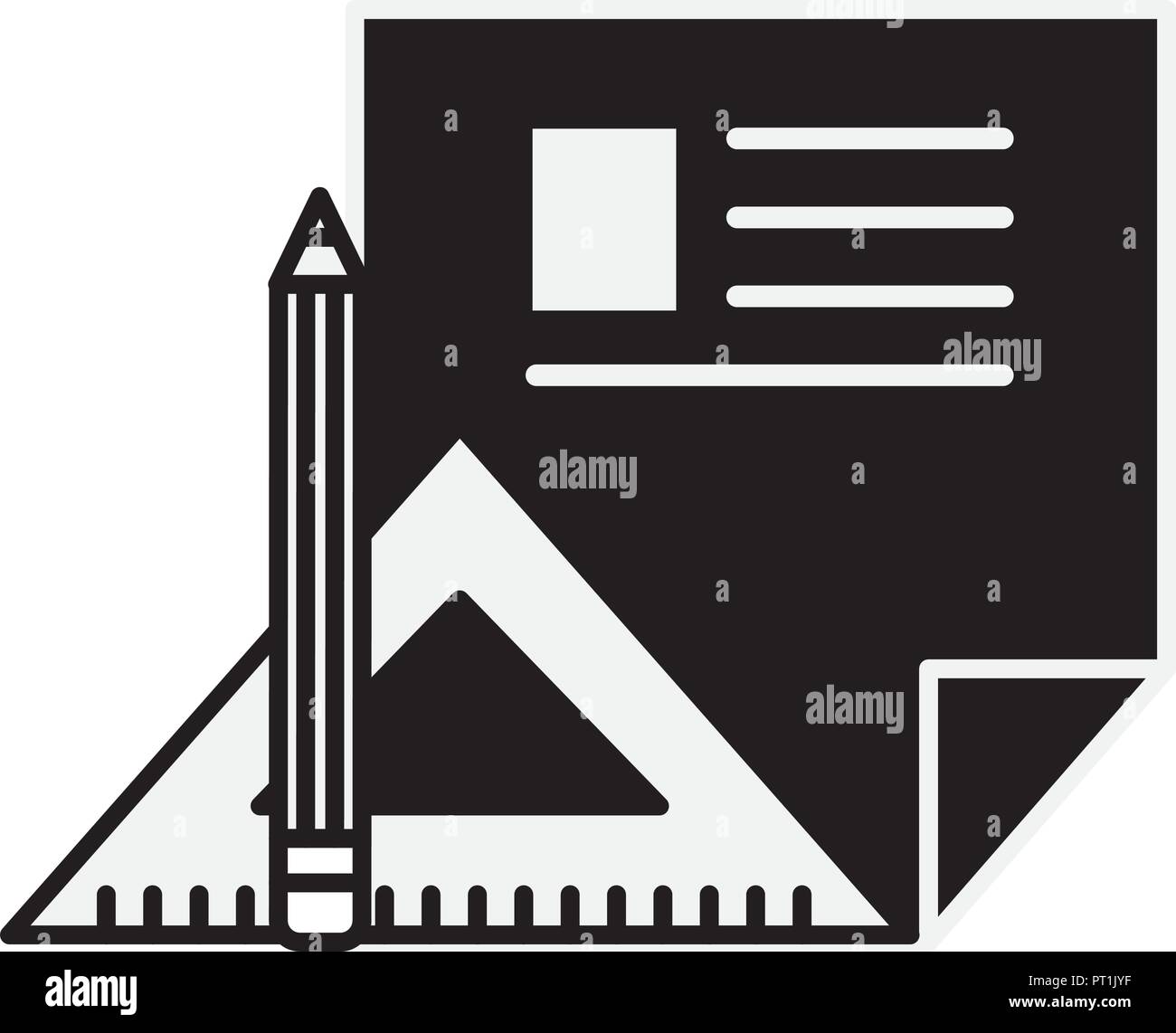 Math paper ruler Stock Vector Images - Alamy