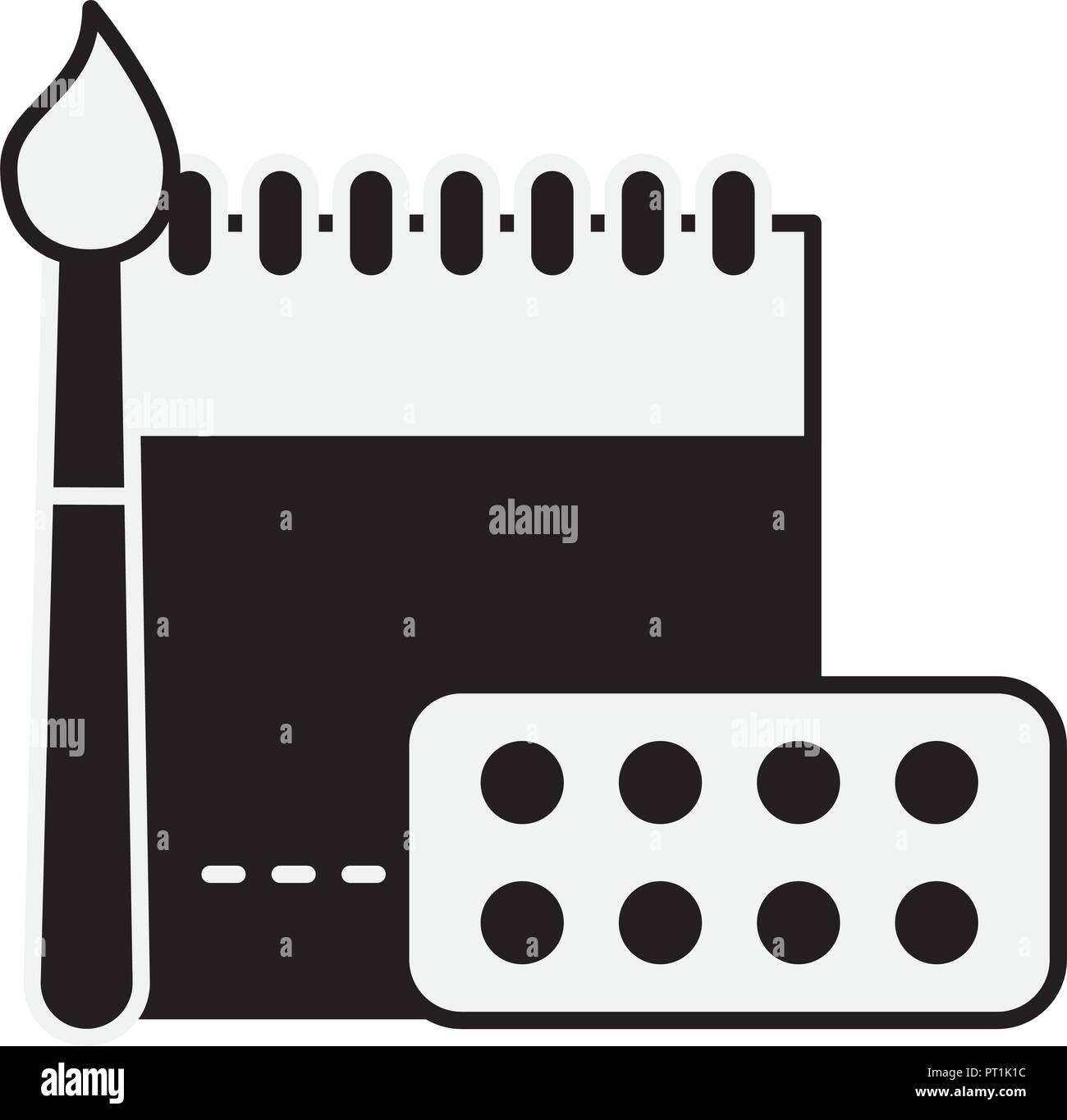 graphic design notepad palette color and brush Stock Vector Image & Art ...