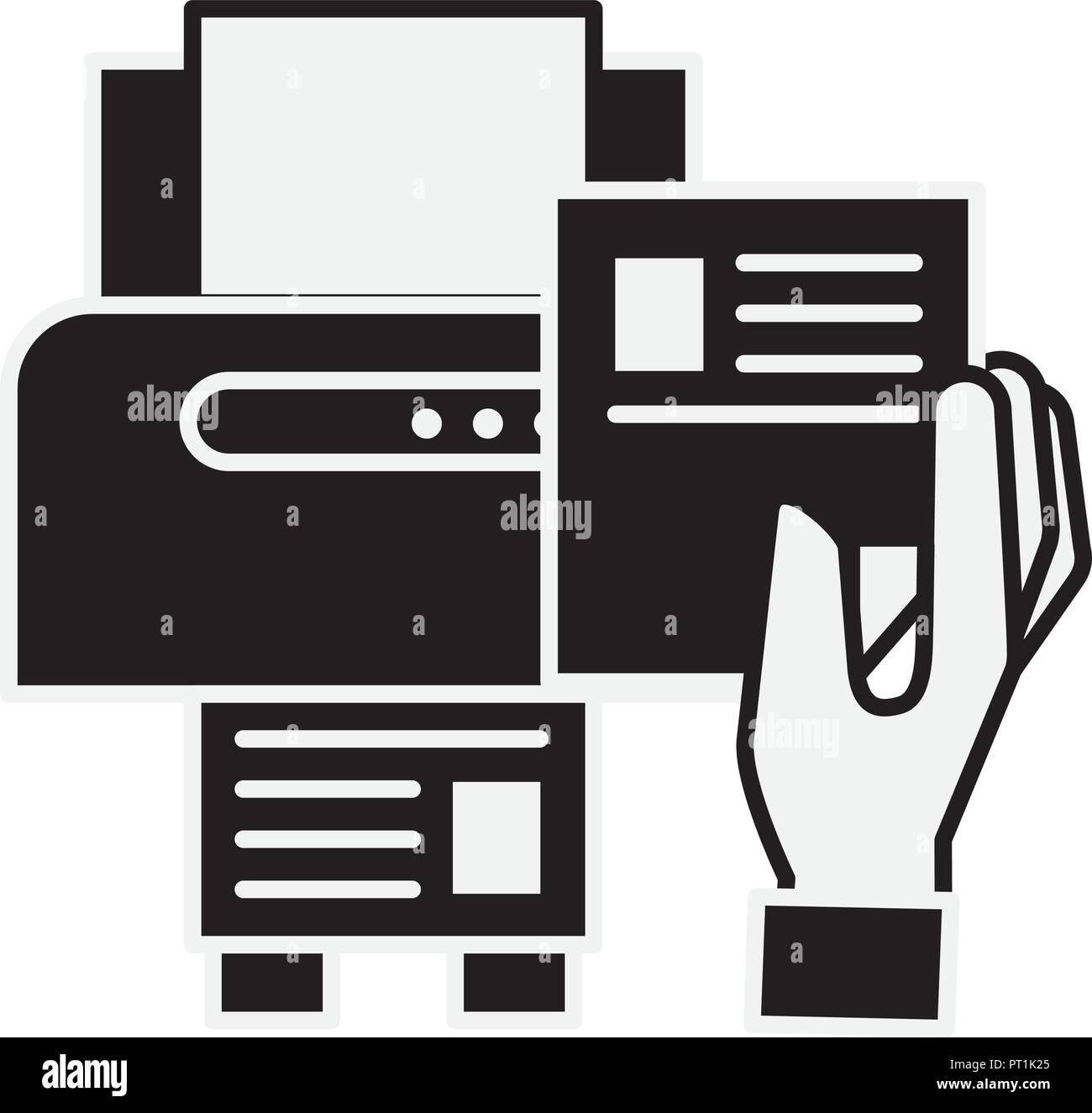 Photocopier machine scanning Stock Vector Images - Alamy