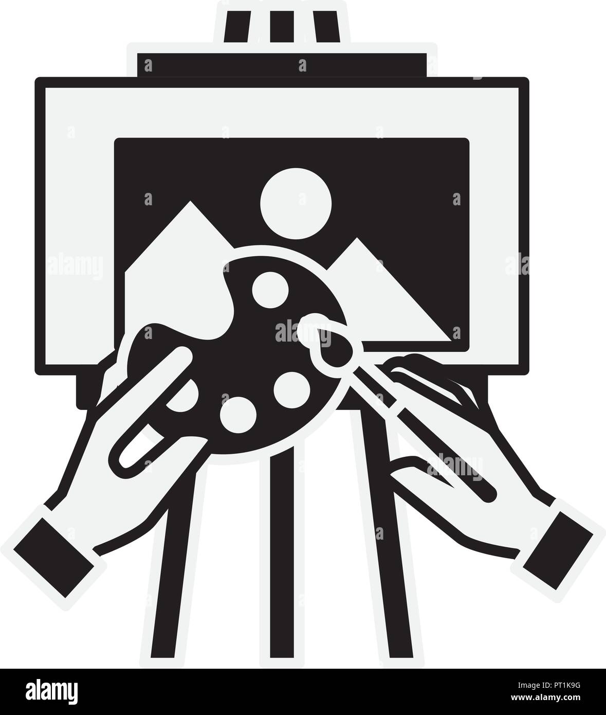 Watercolor paint on board Stock Vector Images - Alamy