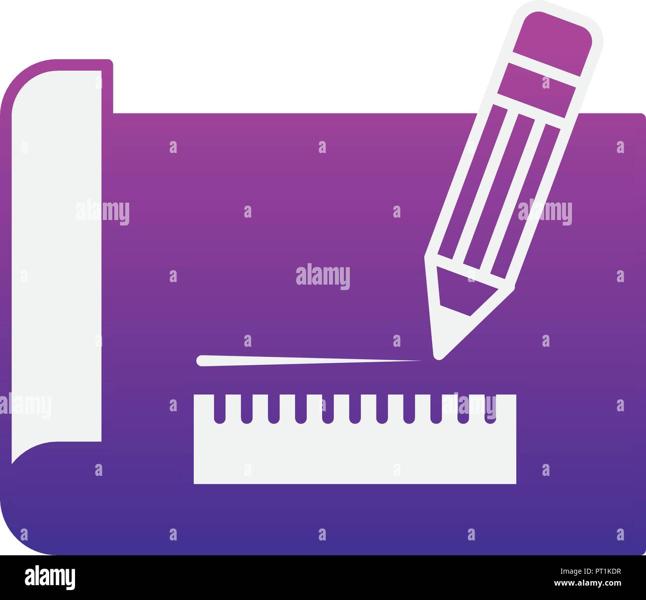 graphic design ruler pencil paper equipment Stock Vector Image & Art ...